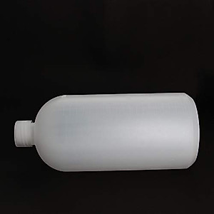 Othmro 2Pcs 1000ml Plastic Lab Cylindrical Chemical Reagent Bottle Small Mouth Laboratory Reagent Polyethylene Bottle Sample Sealing Liquid Storage Container for Food Store White Translucent