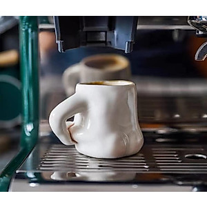 YINHEMEOW Fat Belly Mug 10 OZ Cute Ceramic Mug Original Handmade Coffee Mug With Hand Handle