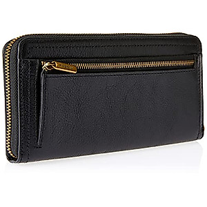 Fossil Logan Leather Zip Around, Black