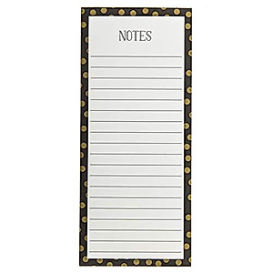 Graphique Magnetic Notepad - Gold Dots Grocery and Shopping List - Fun Decorative To-Do List - Perfect House Warming Gifts - 100 Tear off Sheets (4" x 9.25" x .5")