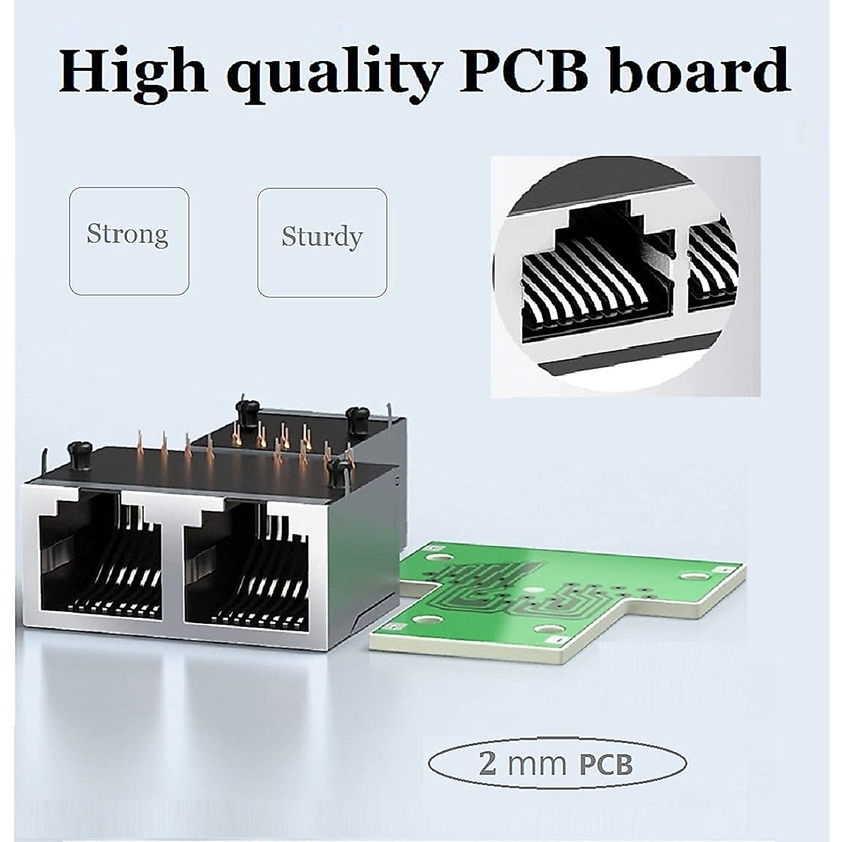 Ethernet Cable Splitter 1 Male to 2 Female High Speed Adapter, wikero Ethernet RJ45 Network Ethernet Splitter Adapter Cable Suitable Super Cat5, Cat5e, Cat6, Cat7 Connector LAN Internet Cable Adapter