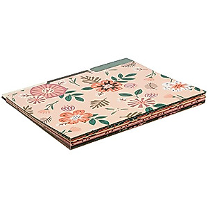 12 Pack Decorative Flower File Folders with 1/3 Cut Tab, Pretty Letter Size 3-Tab Floral Office Supplies (9.5 x 11.5 in)