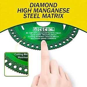 DTRUCTIEW 4 Inch Indestructible Disc for Grinder, Indestructible Disc 2.2 for Angle Grinder 7/8" (Model 125), for Smooth Cutting, Chamfering, Grinding of All Materials (8)