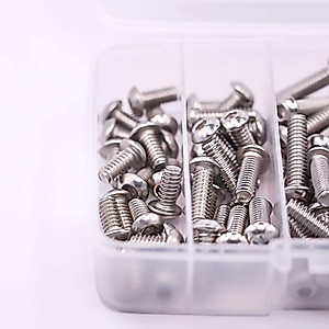 90 PCS Button Head Socket Head Cap Screws Bolts Assortment Kit, 1/4-20 UNC x 1/2",3/4",1",1-1/4", 1-1/2", 18-8 Stainless Steel 304, Allen Hex Drive