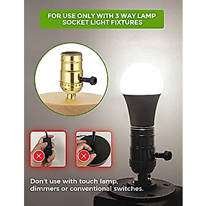 3 Way Light Bulbs, LOHAS 3 Way LED Light Bulbs 50 100 150W Equivalent, Daylight White 5000K, Three Way A19 Light Bulbs, E26 Base LED Bulbs for Desk Lamps, Floor Lamps, Table Lamps, 2 Pack
