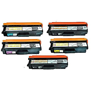 Calitoner Compatible Laser Toner Cartridges Replacement Brother TN336BK TN336C TN336M TN336Y Set Use for Brother MFC-L8600CDW, MFC-L8850CDW, HL-L8250CDN, HL-L8350CDW, HL-L8350CDWT Printer- (5 Pack)