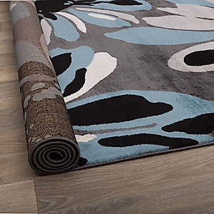 Rugshop Modern Flowers Runner Rug 2' x 7' 2" Blue