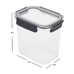 Home Basics Airtight Food Container | Powerful Air Tight Locking System | Rounded Corner | Sturdy Plastic and Silicone | Great for Liquids | Great for Lunches and Leftovers | (100 oz)