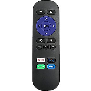 New IR Replaced Remote fit for Roku 1 2 3 4 HD LT XS XD Express 3900R Premiere 4620XB 4210XB 3900R 2500R 2700R 2450XB w Channel Shortcut Buttons, NOT Support for Any Stick or TV