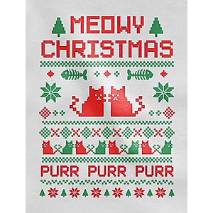 Tstars Meeowee Christmas Ugly Sweater Design - Cute Xmas Infant Baby Long Sleeve Bodysuit 6M Black