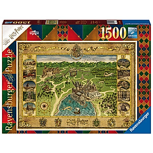 Ravensburger Hogwarts Map - 1500 Piece Jigsaw Puzzle for All Ages | Unique Softclick Technology, Vibrant Imagery | Educational and Fun | Ideal Gift for Harry Potter Fans