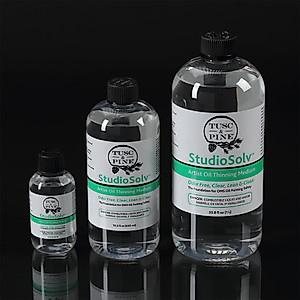 Tusc & Pine StudioSolv™ Odorless Mineral Spirits 3.4oz (100ml) - Purified Odor-Free Spirit Solvent for Thinning Oils, Artists, Painting Thinner, Professionals, & More!