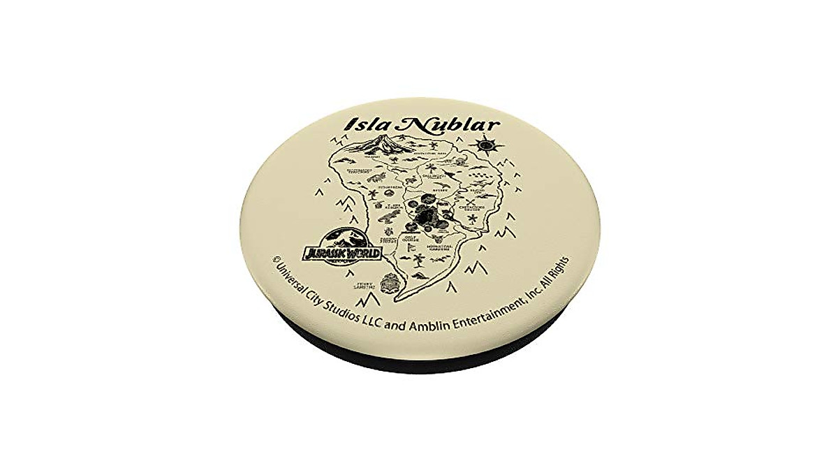 Jurassic Park Isla Nublar Map PopSockets PopGrip: Swappable Grip for ...