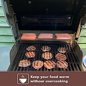 QuliMetal Stainless Steel Warming Rack for Weber Spirit II 200 Series (2017 and Newer), Weber Spirit II E210, II E220, II S210, II S220 with Up Front Control, Warming Grates Replace for Weber 67026