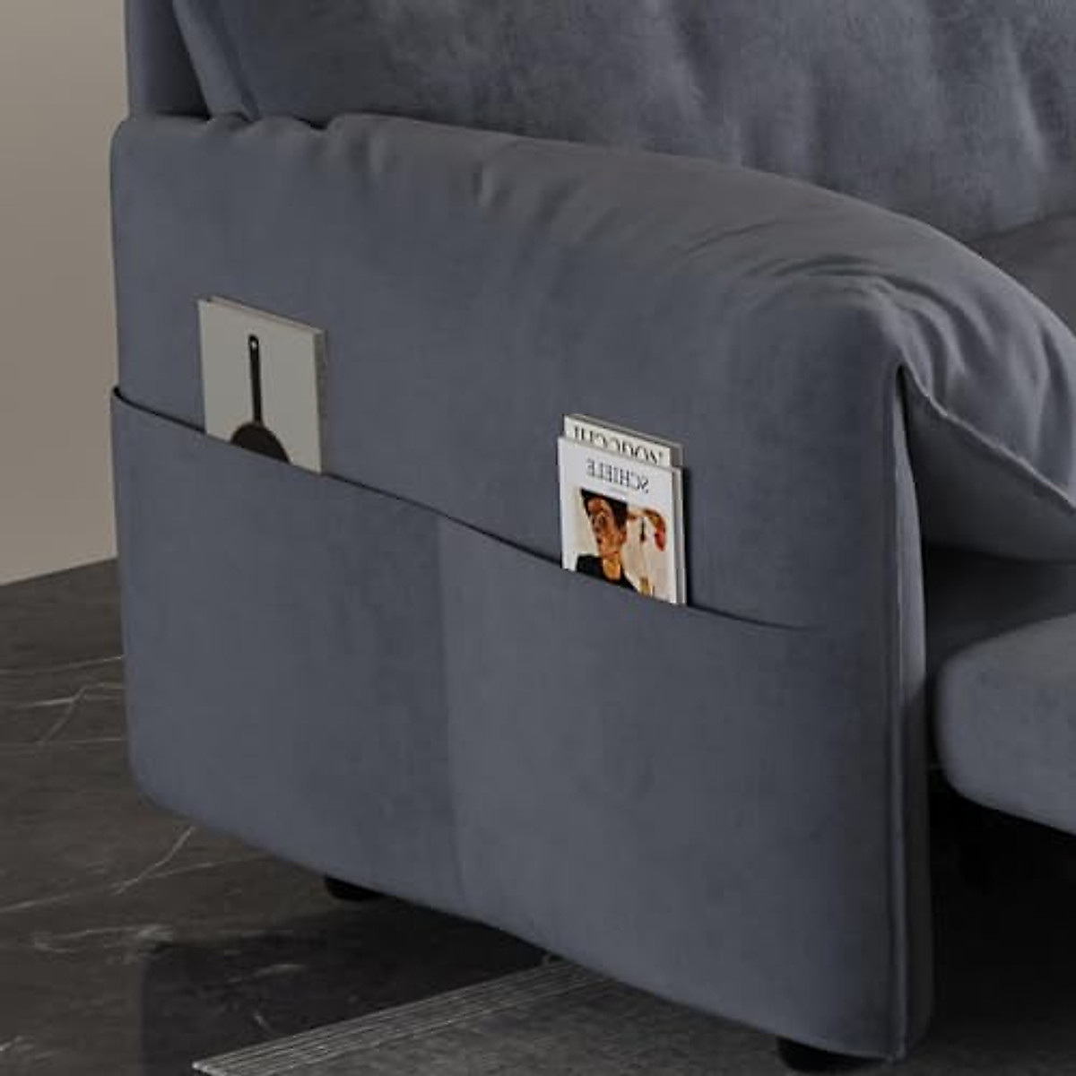 Eafurn 3 in 1 Sleeper Couch Sofa Bed,Convertible Pull Out Loveseat with Adjustable Backrest and Side Pocket,Comfy 2 Seater Love Seat Lounge Futon Sofa & Couches for Living Room Apartment Small Places