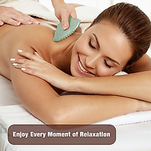 Gua Sha Facial Tools,Guasha Tool for Face,Jade Gua Sha Stone Comb Edge, Face Sculpting Tool Skin Care Tools for Face Lift Device Gifts