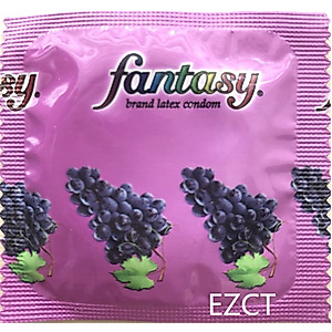Fantasy Flavored Condoms Pack 12 Condoms : variety of flavors such as VANILLA, STRAWBERRY, MINT, GRAPE, CHOCOLATE, and BANANA. [The Random Fun That You Will Not Know Until You Have Used.]