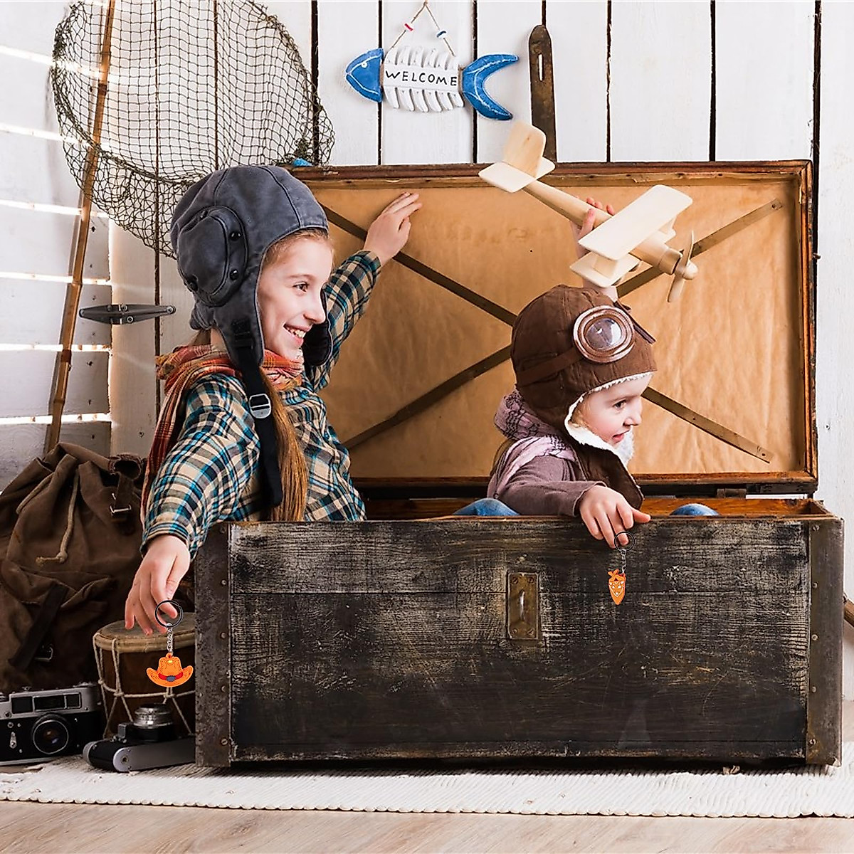 12 Pcs Western Cowboy Keychain for Western Cowboy Themed Party Decorations,Western Keychain Cowgirl Keychain Cowboy Hat Keychain Key Ring Horse Boot for Western Party Favors Rodeo Cowboy Party Favors