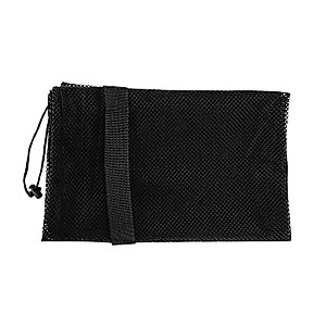 Super Z Outlet Sports Ball Bag Drawstring Mesh - Extra Large Professional Equipment with Shoulder Strap Black (30" x 40" Inches)