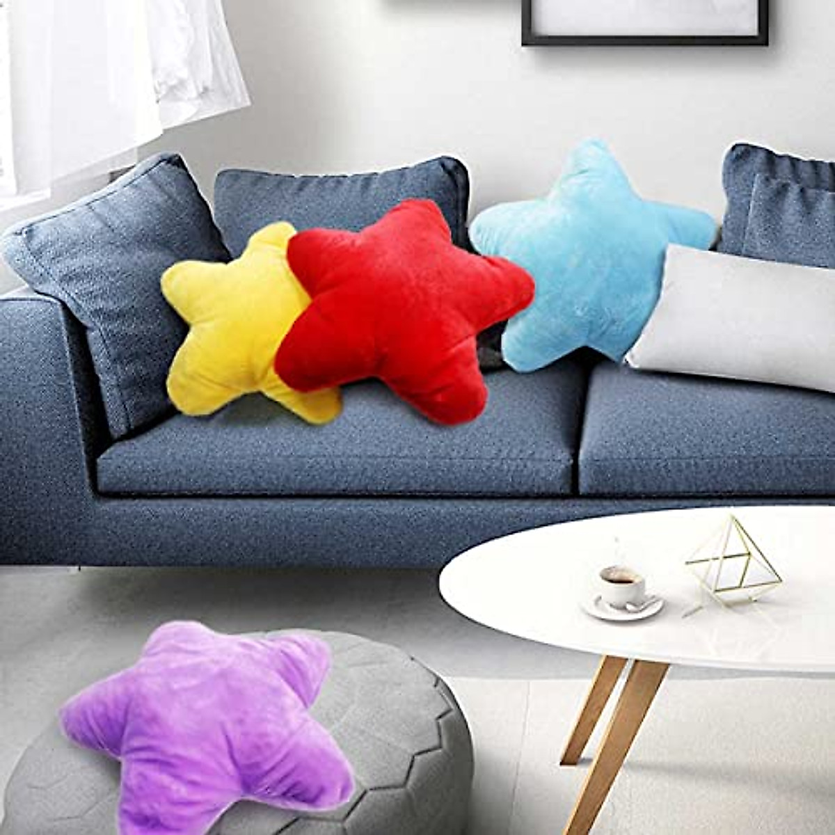 Jackcsale Star Shaped Plush Pillow Stuffed Cushion Decorative Throw Pillows, Yellow