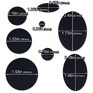 OIIKI Puffer Down Jacket Repair Patch Kit 40pcs, Black Nylon Fabric Repair Patch Self Adhesive Waterproof Stick On Patches Tape for Coat Clothing Tent Sleeping Bags Ski Pants Holes Fixing Round