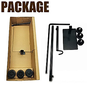 kathson Lamp Stand for Reptile Bearded Dragon Tank Accessories Fixed Bracket Heating Lamp Holder Adjustable for Spiders Lizards Turtles Amphibian Cold-Blooded Animals Black