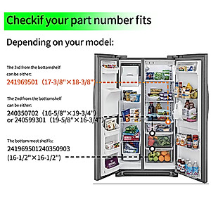 New Updated 241969501 Crisper Pan Cover,Shelf Frame without Glass Refrigerator For Frigidaire Refrigerator 17-3/8" x 18-3/8" Replace# AP4433007,1512992,PS2363832