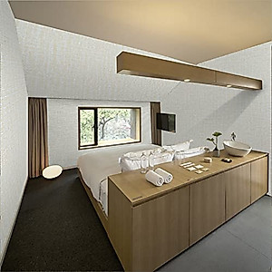 LOVADA Peel and Stick Wallpaper Beige Grass Cloth Wall Paper - 15.7 x 300 Inch Self Adhesive Wallpaper Peel and Stick, Easy to Paste Wall Contact Paper for Stand Liner, Table and Door Makeover Decor