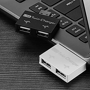 MNTT USB Splitter Charger White for Phone Tablet Computer Black Adapter Hubs(White)