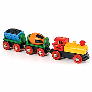 BRIO World Battery Operated Action Train - Dynamic 3 Piece Toy Train Set | Perfect for Kids Ages 3+ | Fun and Educational | Compatible with All Railway Toys