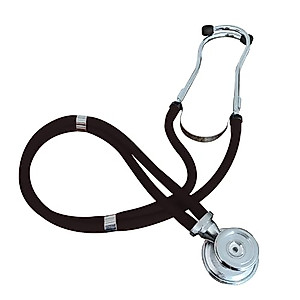 Sprague Rappaport Stethoscope by Lane Instrument, Comes with ID Clip, Name Tag, Nail Brush & Shears, Multiple Colors Available (Black)