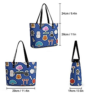 Womens Handbag Japanese Leather Tote Bag Top Handle Satchel Bags For Lady