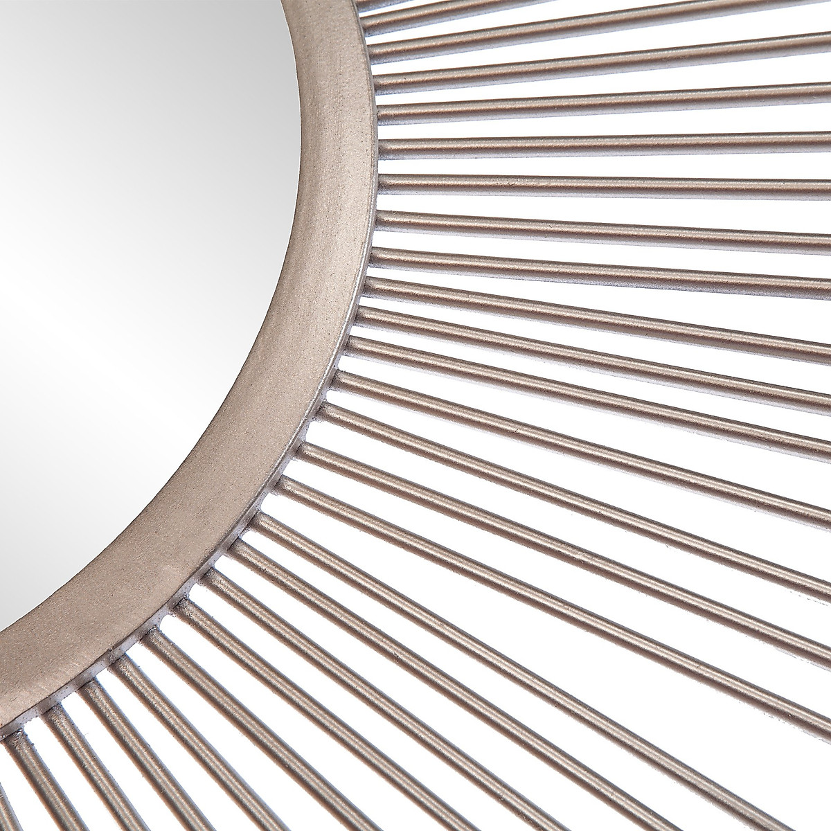 Patton Wall Decor Champagne Rays Sunburst Metal Framed Mirror, 36", Gold