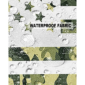 Funnywall88 Waterproof Throw Pillow Covers Set of 2 Camo Couch Pillow Cases Outdoor Sofa Cushion Cover Home Decor for Bed Living Room, 20" x 12"