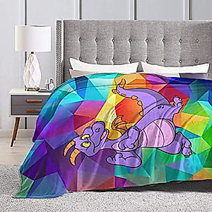 JIYINJI Figment Novelty Blanket Fleece Throw Blanket Super Soft Lightweight for Adults 80InX60In., Black5