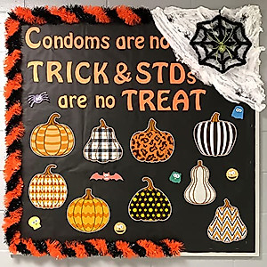45 Pcs 6'' Pumpkin Bulletin Board Cutouts for Fall Halloween Thanksgiving Classroom Pumpkin Party Decorations Farmhouse Accents
