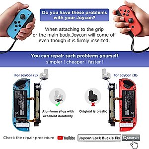 GeeRic, Joycon Joystick Replacement, 34 PCS Joycon Repair Kit Compatible with Switch OLED, Joycon Repair Kit Joystick Replacement Parts Set Compatible with Switch