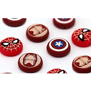 Silicone Analog Controller Grips Cap Thumb Stick Joystick Caps Thumbsticks Cover for PS5 PS4 Slim Pro PS3 Xbox One Xbox 360 Nitntendo Switch Pro Wii u Controller Game Replacement (Spider-Man)