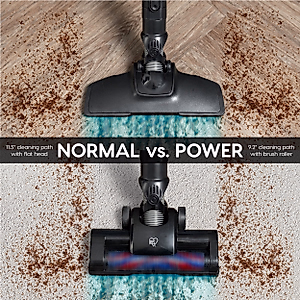 IRIS USA IC-N1 Cyclone Stick Vacuum for Hard Floors and Low-Profile Carpet, Silver