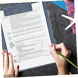 Tofficu 2pcs Folder Board File Folder Organizer Pencils File Clipboards Paper Clipboard Writing Base Plate Exam Paper Clips Recording Board Clip Board Blue Business A4 Test Paper