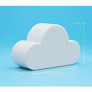 White Cloud Magnetic Key Holder for Wall, Creative and Unique Ornament, Strong Magnetic Force Can Hang Multiple Keys and Keychain, Easy to Install and Convenient to Use. (White)