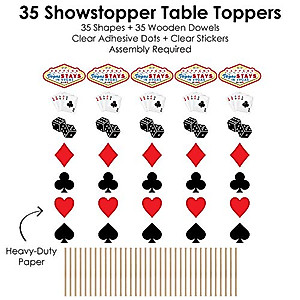 Big Dot of Happiness Las Vegas - Casino Party Centerpiece Sticks - Showstopper Table Toppers - 35 Pieces