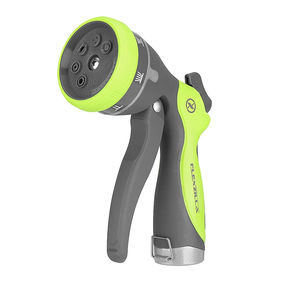Flexzilla Garden Hose Nozzle - Heavy Duty 7-Pattern Adjustable Flow Pistol Grip, NFZG69-E, ZillaGreen™
