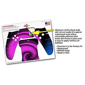 WraptorSkinz Skin Wrap compatible with Sony PS5 DualSense Controller Alecias Swirl 01 Purple (CONTROLLER NOT INCLUDED)