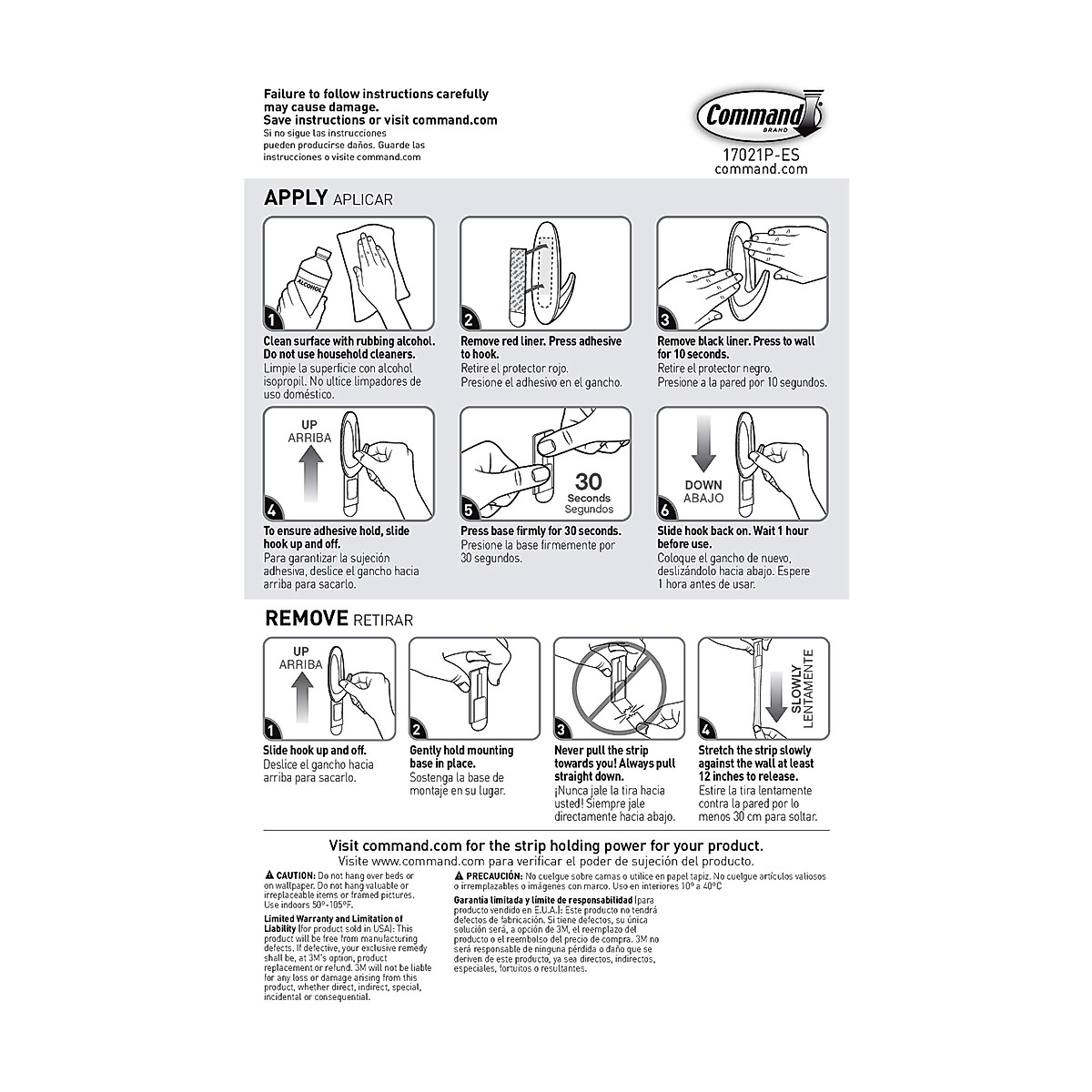 Command Medium Refill Adhesive Strips, Damage Free Hanging Wall Adhesive Strips for Medium Indoor Wall Hooks, No Tools Removable Adhesive Strips for Living Spaces, 9 White Command Strips