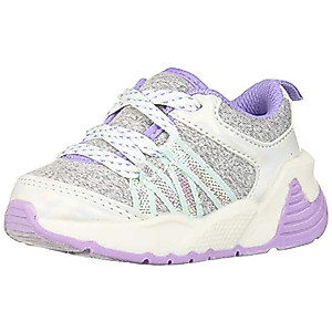 OshKosh B'Gosh Baby-Girl's SYMPSON Sneaker, Light Grey, 8