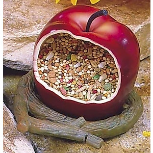 Penn-Plax Garden Cups – for Seed, Water, and Treats – Great for Small Birds (Parakeets/Budgies, Parrotlets, Cockatiels, Canaries, & Finches) – Apple (BA450)