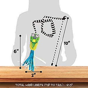 FAT CAT Interactive Cat Toys - Tadpole Cat Wand Stuffed with 100% Organic Catnip