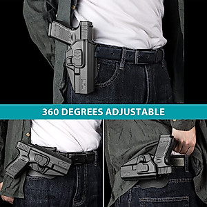 Taurus G2C Holster, OWB Holster Fits Taurus G2C/G3C, Taurus Millennium G2 PT111/PT140, Outside Waistband Carry Holster, Level II Retention Locking System, 360 Degrees Adjustable, Right Hand