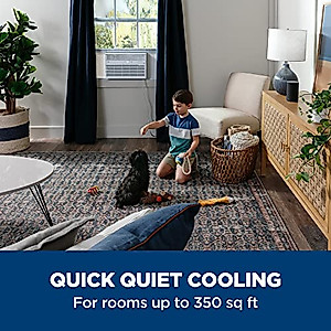 GE Window Air Conditioner 8000 BTU, Wi-Fi Enabled, Energy-Efficient Cooling for Medium Rooms, 8K BTU Window AC Unit with Easy Install Kit, Control Using Remote or Smartphone App
